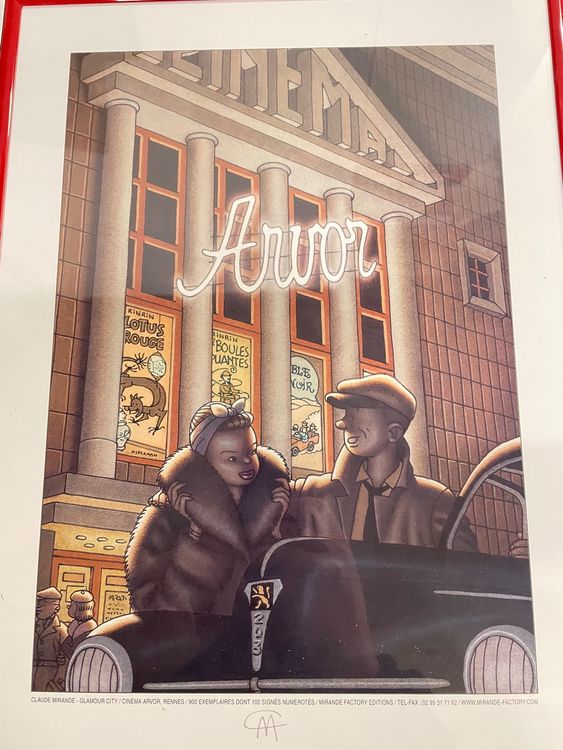 Tintin 5 Poster Afiche Claude Mirande dedicacé (D'occasion) à Lausanne ...