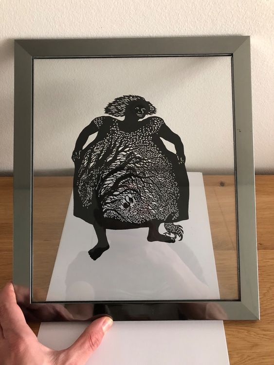 Scherenschnitt Bild hinter Glas gerahmt (Gebraucht) in Ebikon für CHF 35 – mit Lieferung auf ...