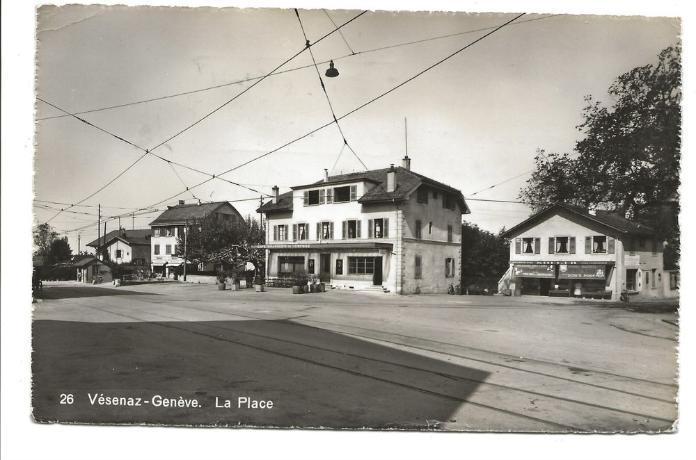 Vésenaz - Genève - La Place Café-Brasserie - Foto-AK - 1947 | Kaufen ...
