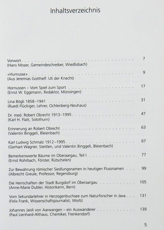 Jahrbuch des Oberaargaus (BE, Schweiz) (Neu (gemäss Beschreibung)) in Burgdorf für CHF 7 – mit ...