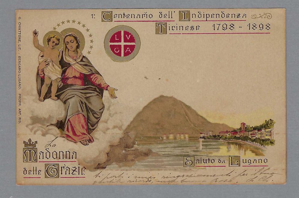 LUGANO, LITO 0 1898 100° DELL'INDIPENDENZA, SCHÖN (Gebraucht) in Pura für CHF 18 – mit Lieferung ...