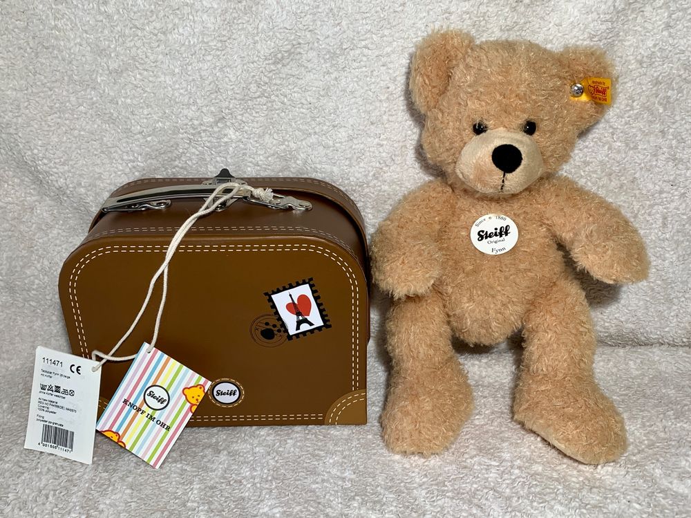 NEU STEIFF Original Fynn Koffer 28cm Teddybär Versand 12 Fra (Neu und ...