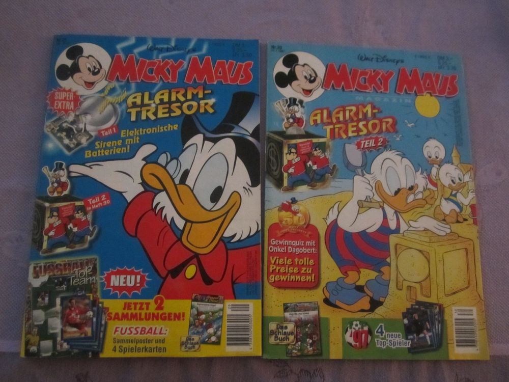 Micky Maus Alarm-Tresor Hefte, Teil 1 & 2, Sammelstücke (Neu (gemäss ...