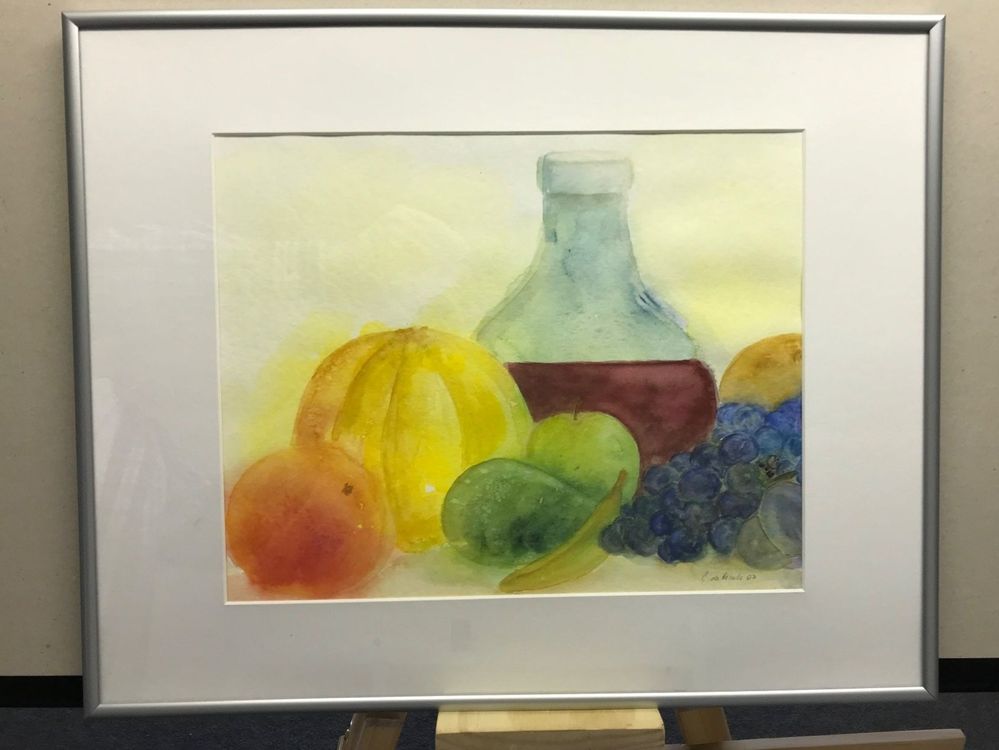 Grete de Hesselle - Karaffe mit Obst(Aquarell, sign. & dat.) (Gebraucht) in Hünenberg für CHF 80 ...