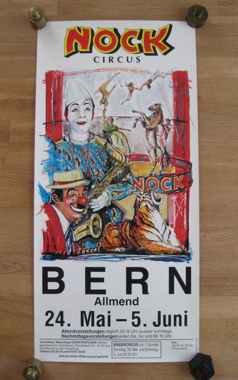 Plakat Circus Nock 1994 BERN Allmend (Gebraucht) in Langendorf für CHF ...