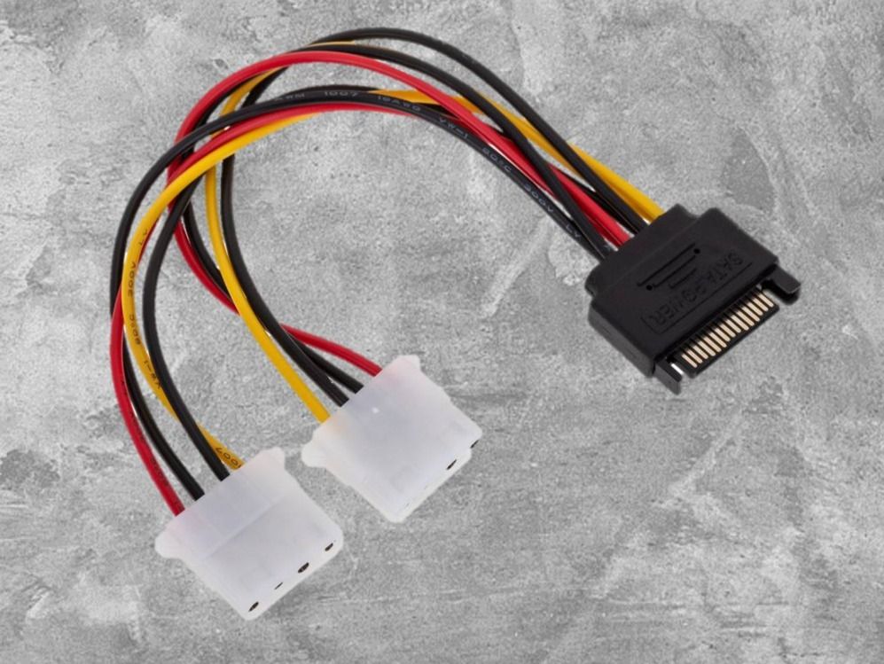 2x Molex IDE 4 pin zu SATA 15-polig (Neu und originalverpackt) in ...