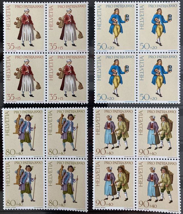 1990, PP Viererblöcke (**) Sammlung oder Frankatur !! | Kaufen auf Ricardo