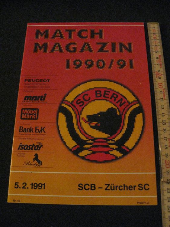 Jg1990/91 SCB - Zürcher SC ZSC / Match Magazin 5.2.1991 Nr16 (Gebraucht ...