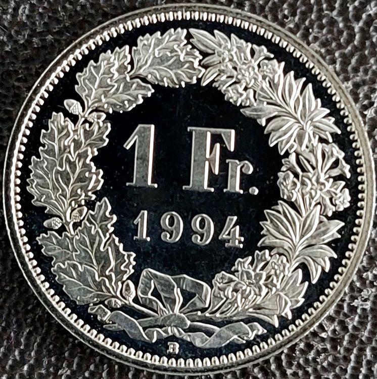 1 Franken 1994 stgl. / aus Münzsatz (Neu (gemäss Beschreibung)) in Arch für CHF 6 – mit ...
