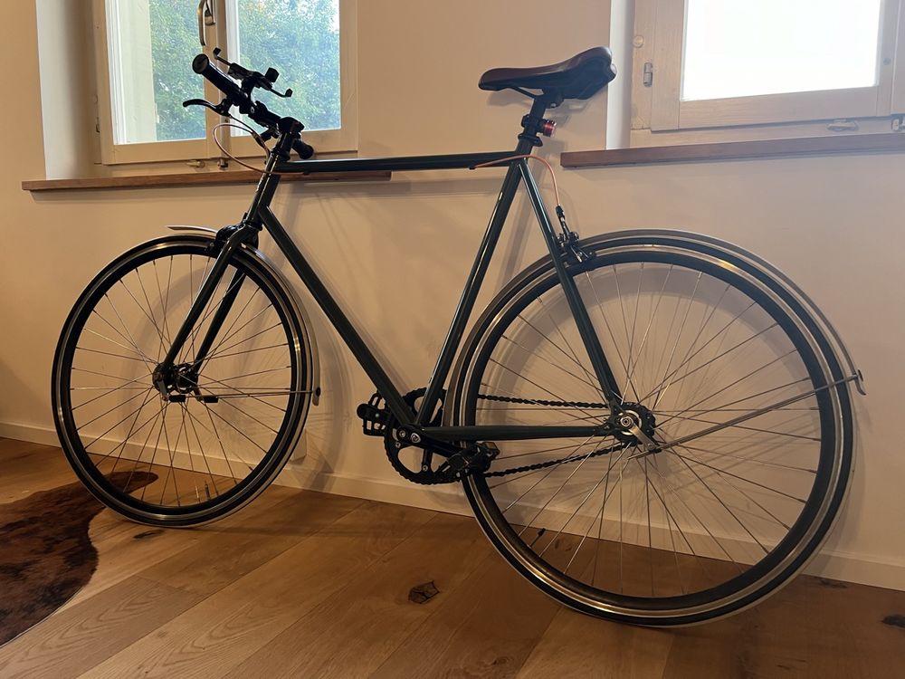 Neuwertiges, custom made Urban Bike in Grün mit 62cm | Kaufen auf Ricardo