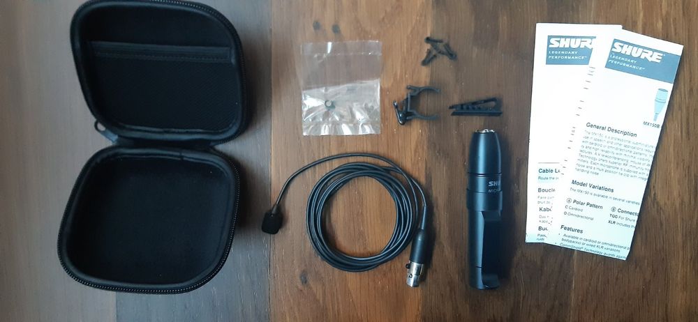 Shure MX150B/C-XLR Lavalier Mikrofon + Phantomspeisedapter | Comprare ...