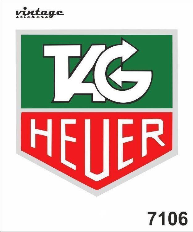 Tag Heuer Aufkleber Sticker Vintage 8,4x8,6cm (Art. 7106) (Neu und ...