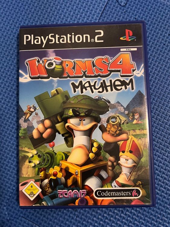 Worms 4 Mayhem PS2 / Playstation 2 PAL mit Anleitung defekt (Defekt) in ...