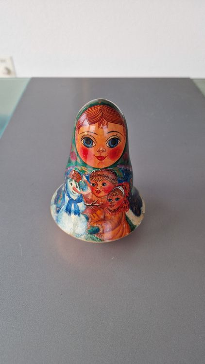 Vintage hand painted wooden roly poly doll | Kaufen auf Ricardo