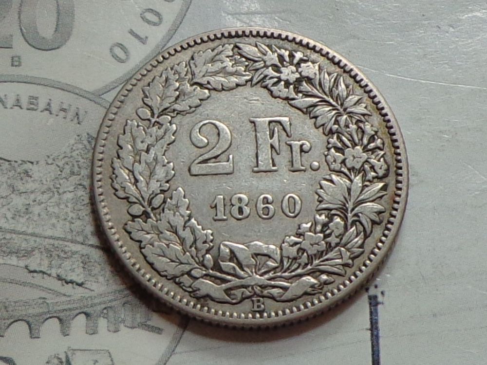 2 Fr. 1860 B belle pièce - Rare (Gebraucht) in Pully für CHF 42 – mit Lieferung auf Ricardo kaufen