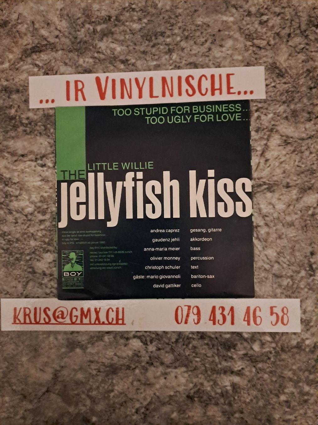🇨🇭 Single THE JELLYFISH KISS "Too Stupid For Business" Boy (Gebraucht ...