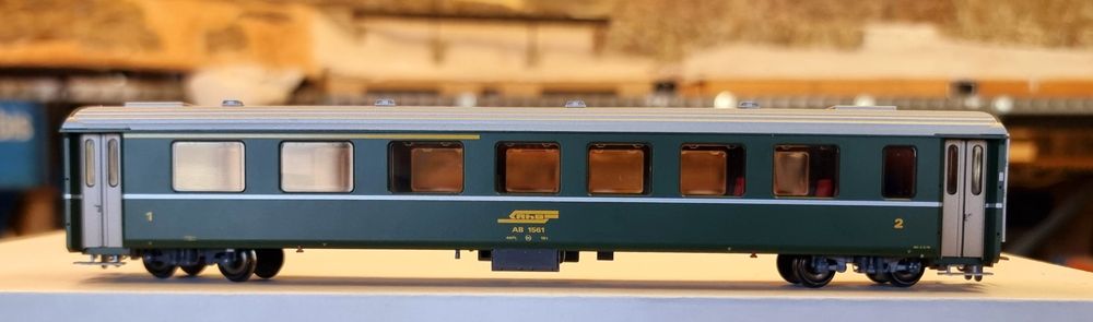 Bemo RhB 3241 11, RhB Personenwagen AB 1561 grün (Neu und originalverpackt) in Zwingen für CHF ...
