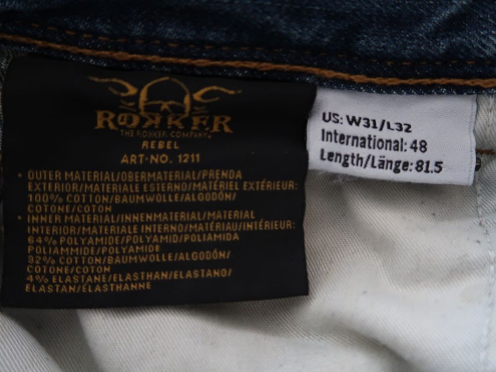 Rokker Motorradjeans mit Kevlareinlage und vier Protektoren (Gebraucht ...