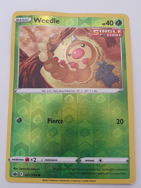 Weedle / 2021 Pokémon / Reverse Holo (Gebraucht) in Oberdorf BL für CHF ...