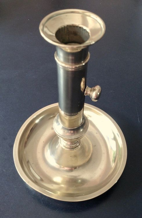 E., Kerzenhalter Kerzenständer Messing, antik Biedermeier | Kaufen auf Ricardo