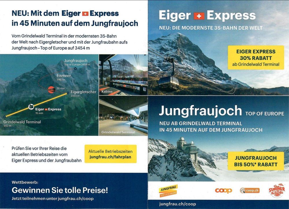Coop Rabatt Eiger-Express-Jungfraujoch (Gebraucht) in Lupsingen für CHF 15 – mit Lieferung auf ...