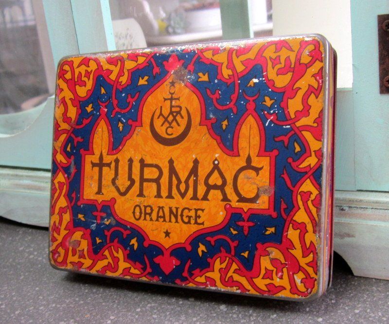 Alte Blechdose TURMAC Orange | Kaufen auf Ricardo