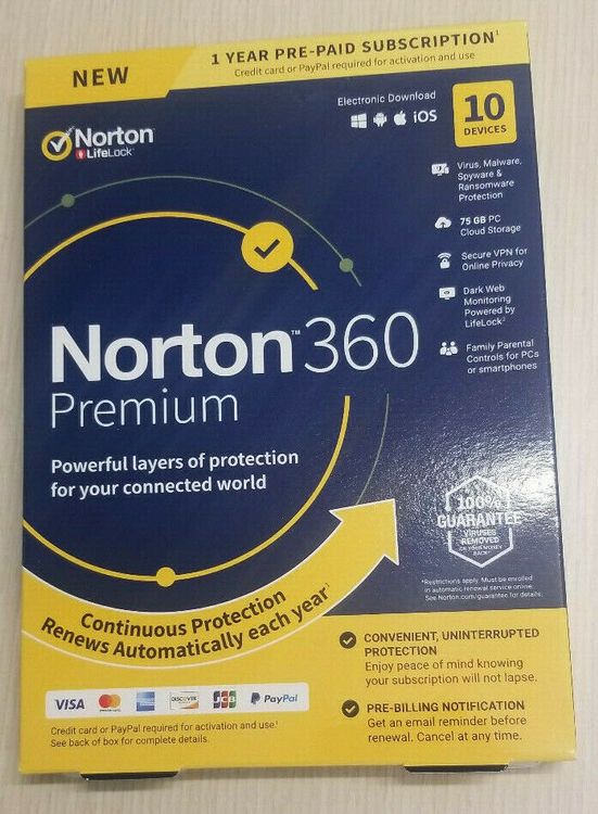 NORTON 360 PREMIUM 10PC - 1Jahr NEU (Neu (gemäss Beschreibung)) in ...