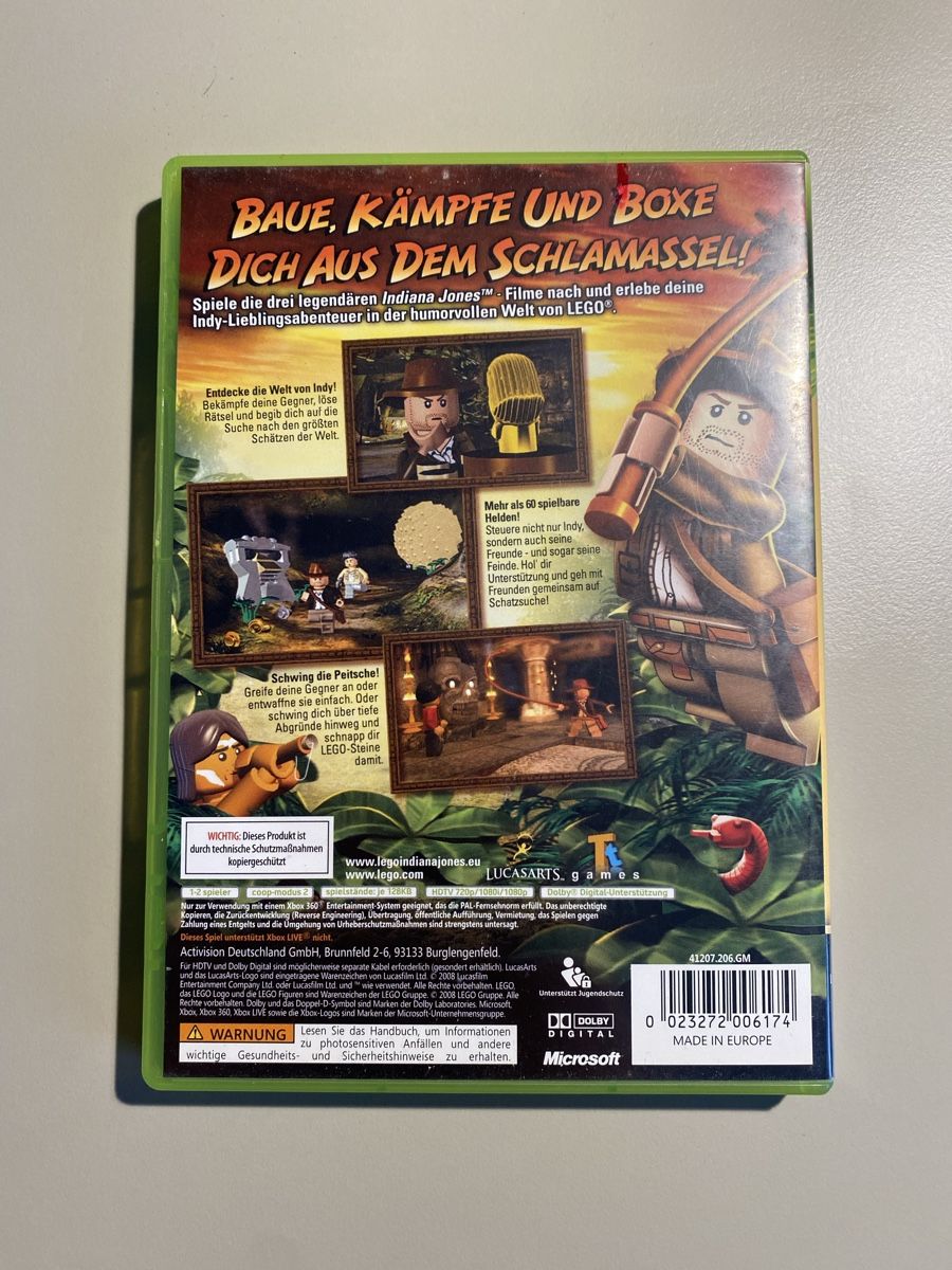 LEGO Indiana Jones - Die Legendären Abenteuer - für Xbox 360 (Gebraucht ...