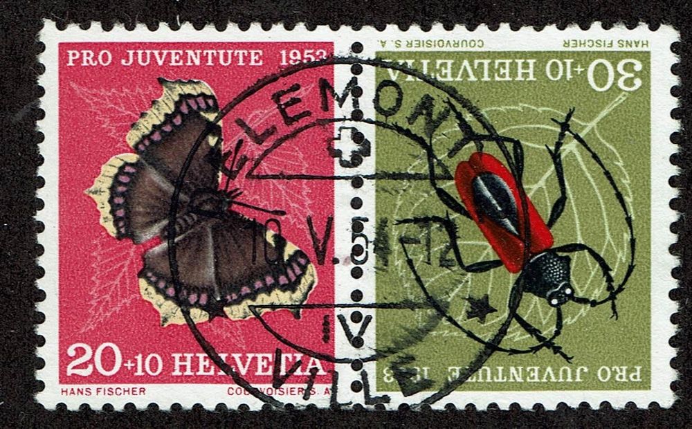 AVEN/Pro Juventute tête-bêche K44 Vollstempel Delémont | Kaufen auf Ricardo