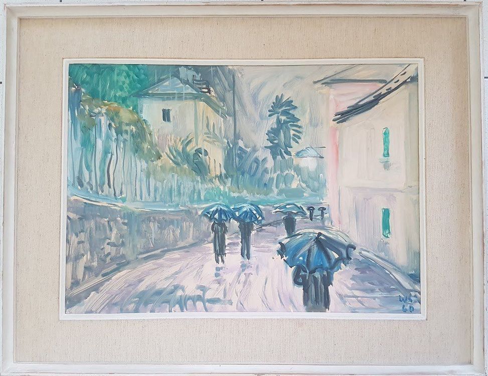 Walter Sautter – Figuren, Acryl auf Karton, signiert 1960 (Neu (gemäss ...