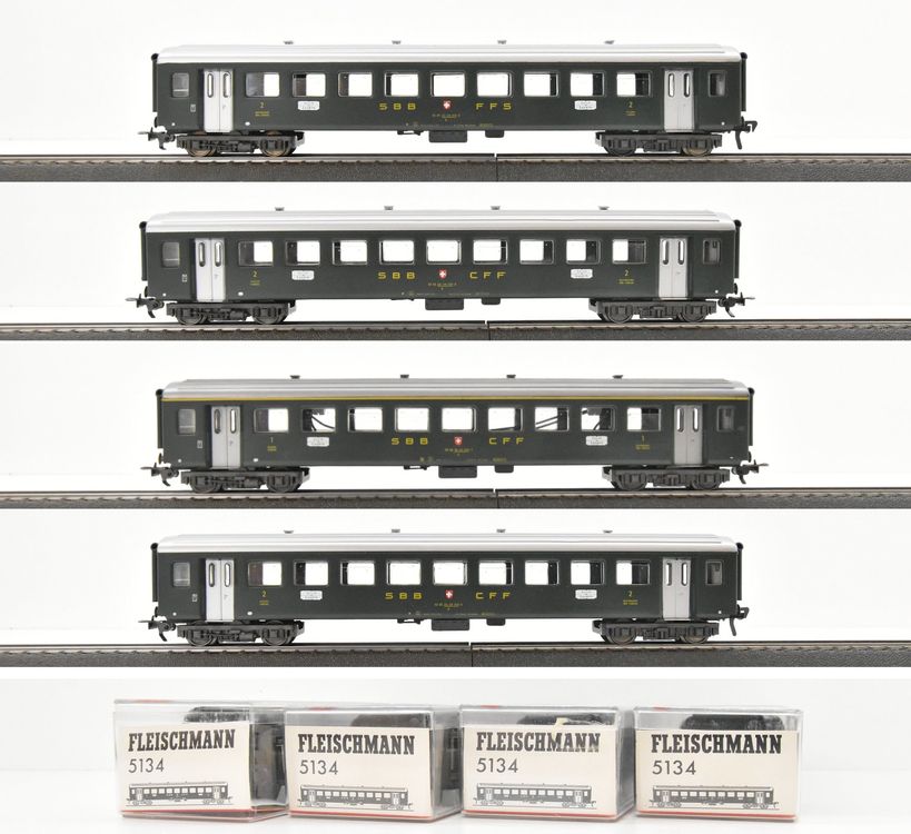 Fleischmann 4x EW I Personenwagen der SBB, H0 GS mit OVP (Gebraucht) in St. Gallen für CHF 26 ...