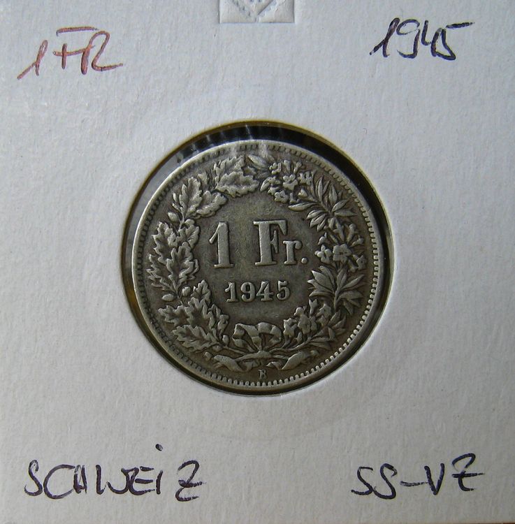 Schweiz / 1 Franken 1945, ss-vz | Kaufen auf Ricardo