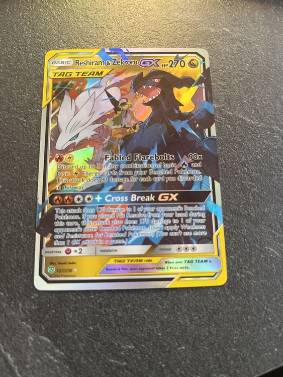 Pokémon BASIC TAG TEAM Reshiram & Zekrom GX (Gebraucht) in Oberdorf SO für CHF 2 – mit Lieferung ...