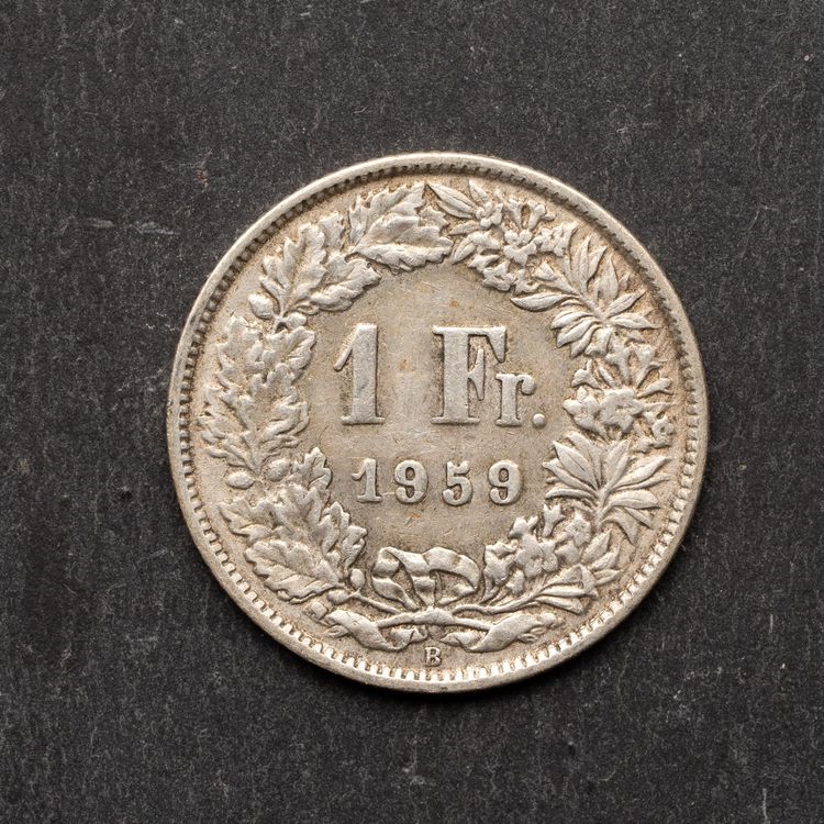 Silbermünze 1 Franken Helvetia 1959 Schweiz Swiss | Kaufen auf Ricardo