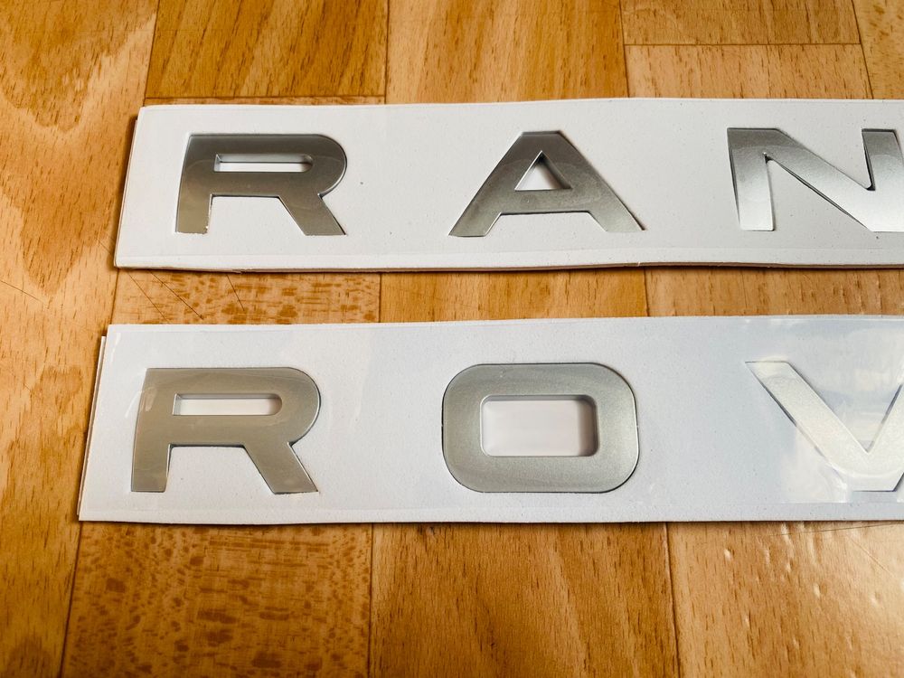 Range Rover 3D Emblem Logo Schriftzug Silbermatt Neu (Neu und ...