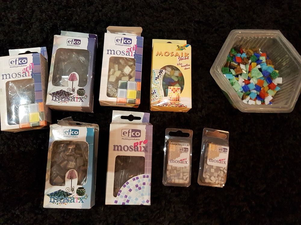 1500g Mosaik-Steine - div. metallic + versch. Farben - neu (Neu und originalverpackt) in ...