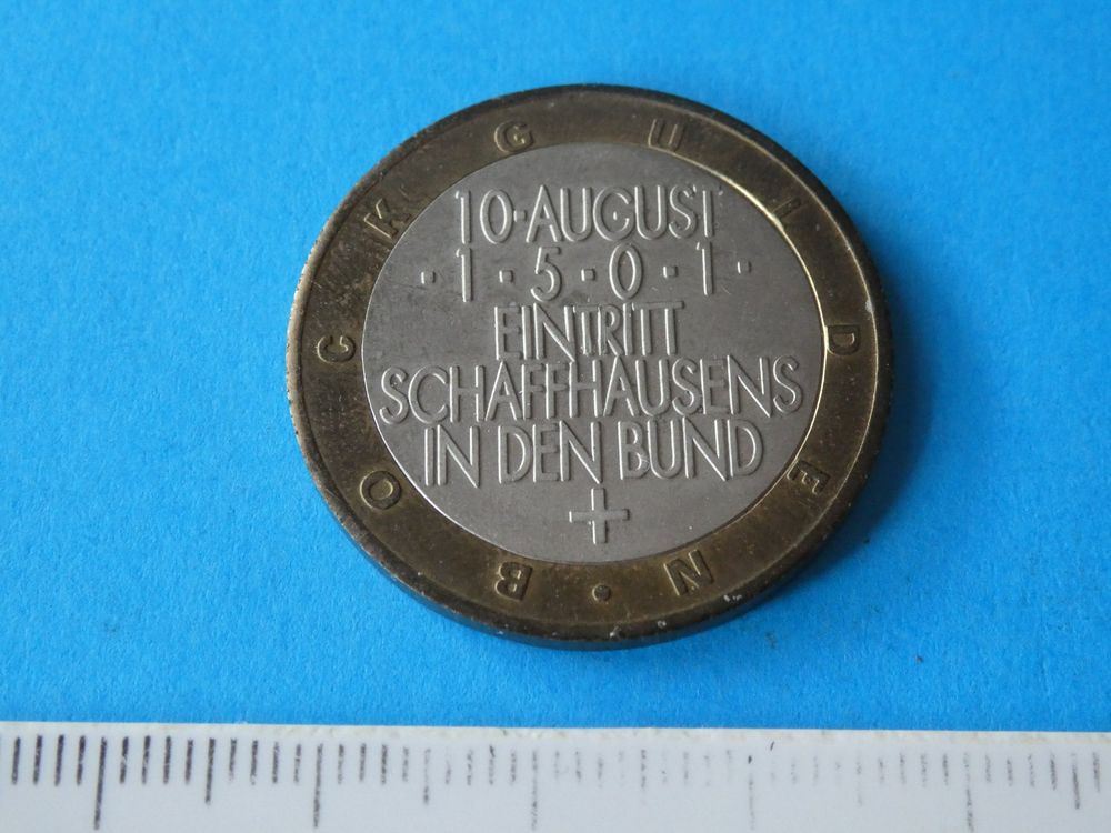 Medaille 500 Jahre Schaffhausen 1501-2001 (Gebraucht) in Hinterforst für CHF 1 – mit Lieferung ...