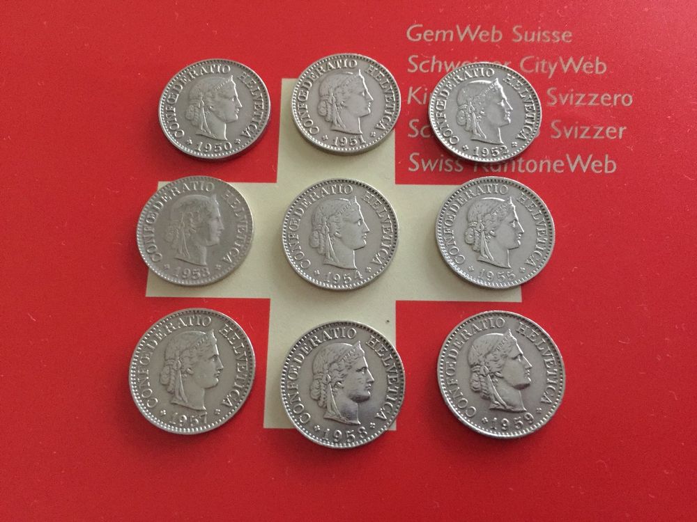 10 Rappen 1950er - Jahre, komplett! (Gebraucht) in Elsau für CHF 6.5 – mit Lieferung auf Ricardo ...