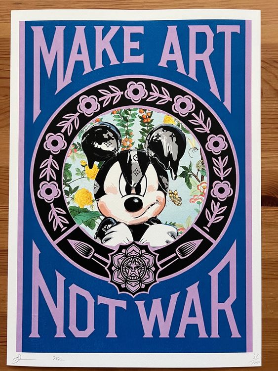 DEATH NYC « Mickey Mouse & Make Art not War » 31/100 | Kaufen auf Ricardo