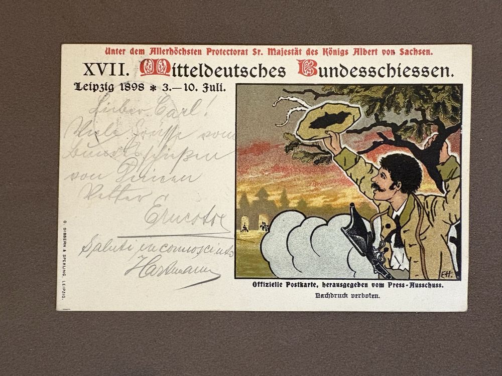 Carte postale ancienne Leipzig 1898 - Collection rare! (D'occasion) à Carouge GE pour CHF 22 ...