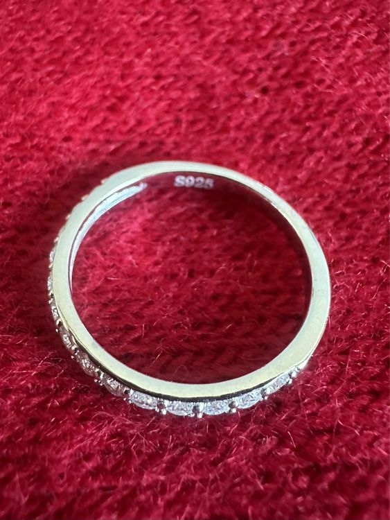 19 Anello 1/2 Fede argento 925 con Moissanite (Neu (gemäss Beschreibung)) in Cureglia für CHF 18 ...