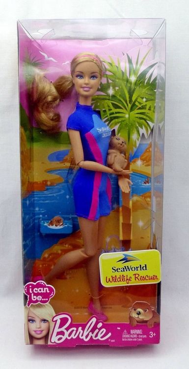 BARBIE I CAN BE SEAWORLD RESCUER NRFB BY MATTEL 2012 U.S.A. (Neu und ...
