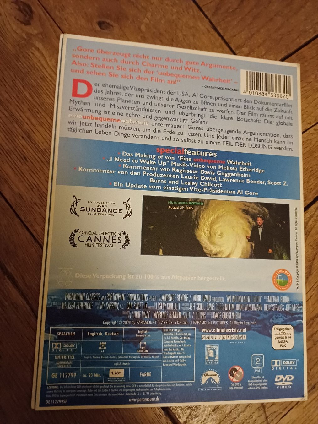 DVD Eine unbequeme Wahrheit - Klima Doku Top Zustand (Neu (gemäss ...