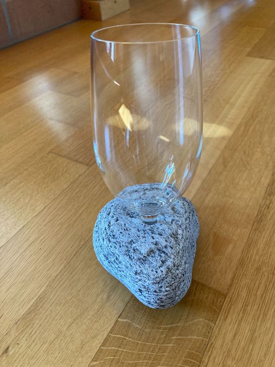 Glas mit Steinhalter, Unikat | Kaufen auf Ricardo