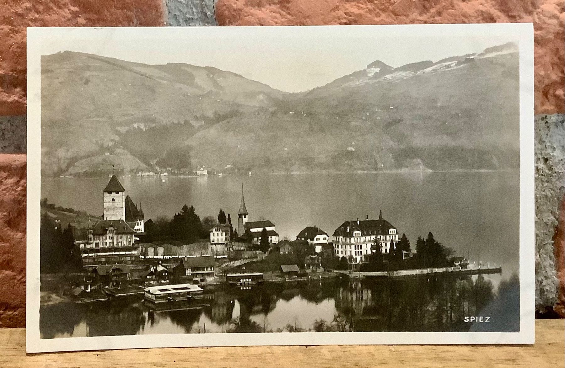 Alte Foto AK - SPIEZ am Thunersee - Berner Oberland (Gebraucht) in Root für CHF 1 – mit ...