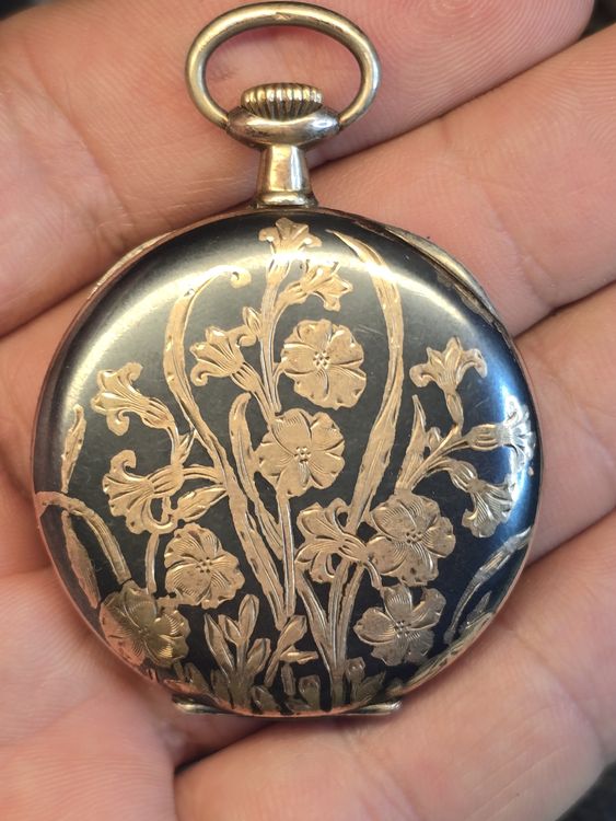 Montre de poche Germinal argentée, 0.900, spiral Breguet (D'occasion) à ...