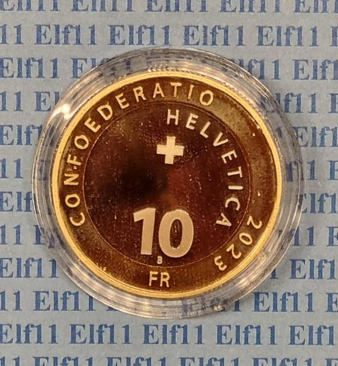 CHF__10.00 2023 Rosenlaui-Gletscher signiert PP 10 Franken (Neu und originalverpackt) in Widnau ...