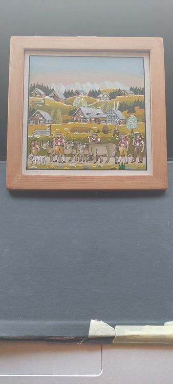 Schönes Alpbild mit Holzrahmen, ** 58 | Kaufen auf Ricardo