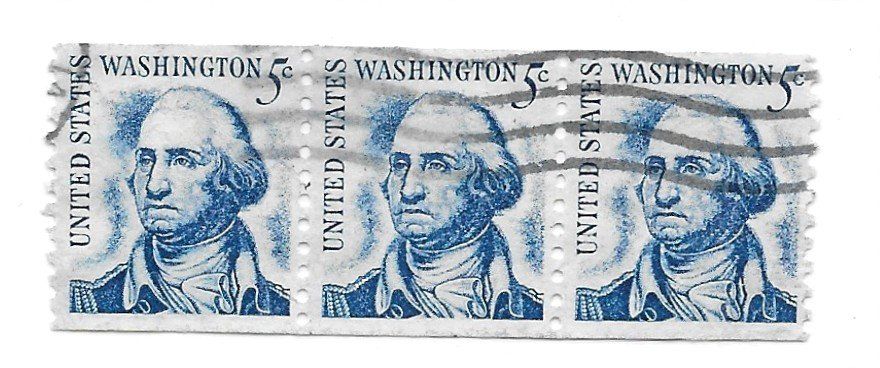 George Washington-Briefmarke, 1962 USA 3 x5-Cent-Briefmarke (Gebraucht ...