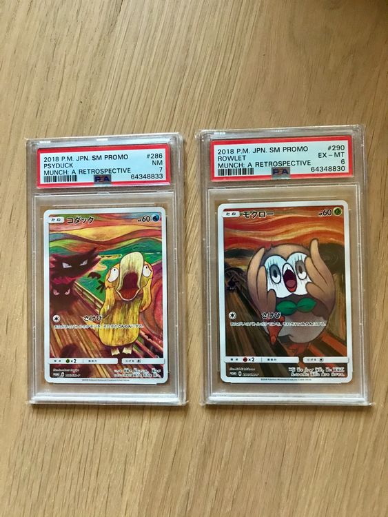 2x POKEMON MUNCH PSYDUCK, ROWLET PSA 7 AND PSA 6 RARE GRADED | Kaufen ...